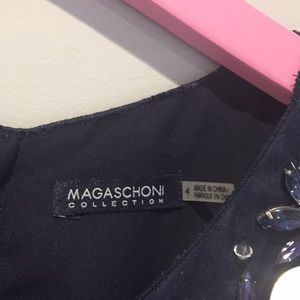 Magaschoni | Dresses | Navy Magaschoni Collection Dress | Poshmark
